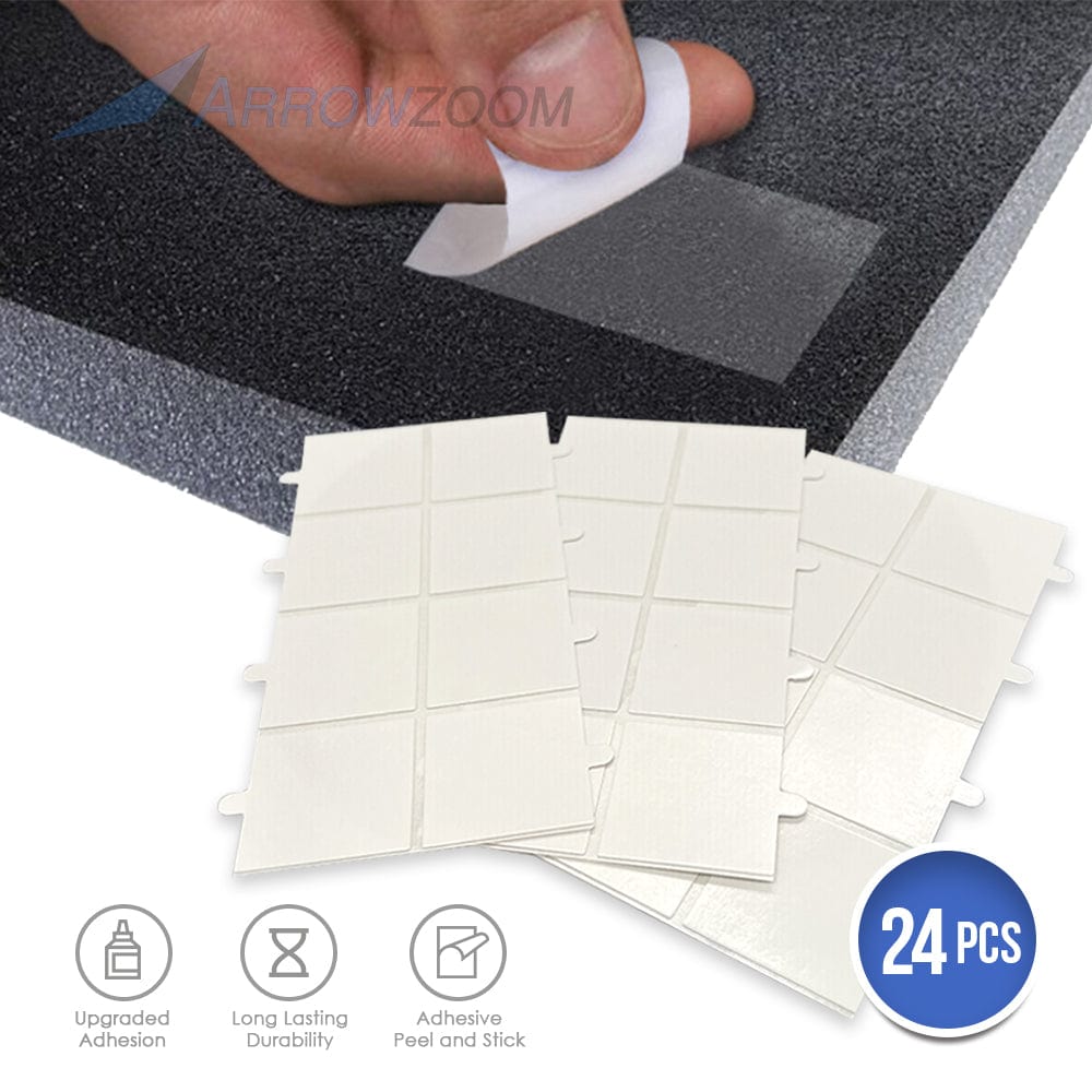Arrowzoom 24 Pcs Transparent Easy Mounting Sticky Tabs Double Sided ...