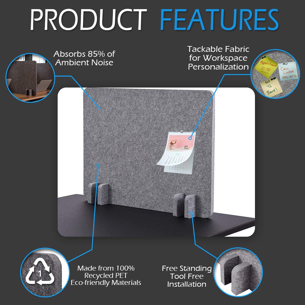 Arrowzoom Acoustic Privacy Desk Divider KK1206 | Arrowzoom Acoustics